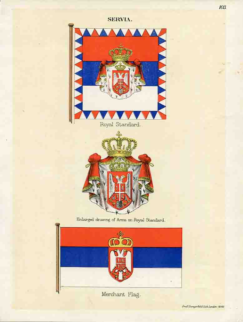 Serbia Royal and Merchant Flags – BalkanPhila