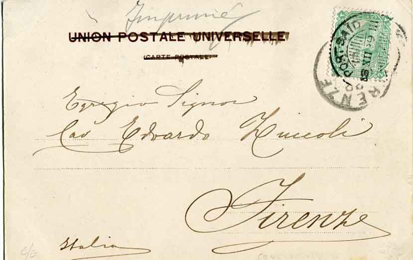 1899 Egypt Turkey Istanbul Postcard to Italy – BalkanPhila