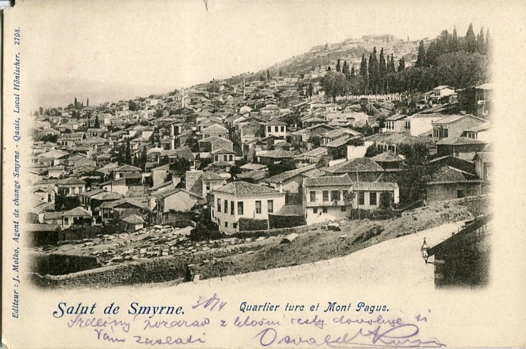 1903 Turkey Izmir Postcard to Czechoslvakia – BalkanPhila
