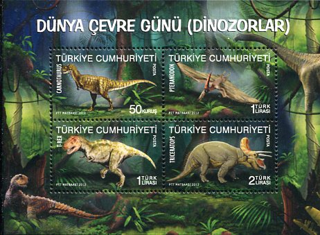 2012 Turkey Dinosaurs Block – BalkanPhila