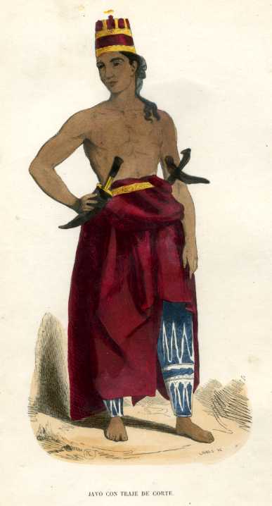 Java Island Man Indonesia 1844 Gravure – BalkanPhila
