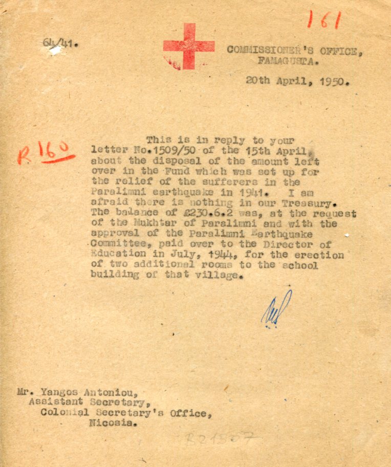 Cyprus Red Cross 1950 Earthquake – BalkanPhila