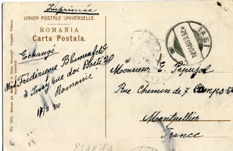 Romania Iasi 1910 Postcard ed. Maier & Stern – BalkanPhila