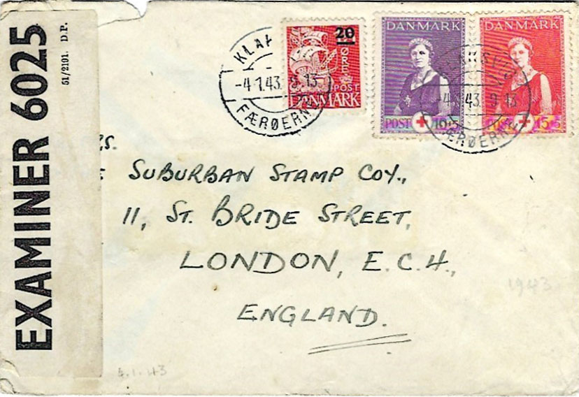 1943 Faroe Islands British Occupation Klasvig Faeroerne – BalkanPhila