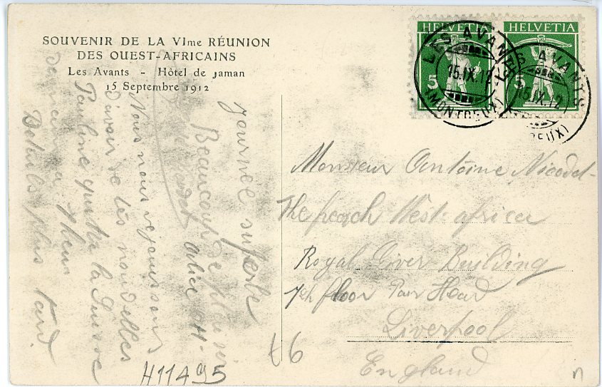 Liberia Cape Palmas 1912 used in Switzerland – BalkanPhila