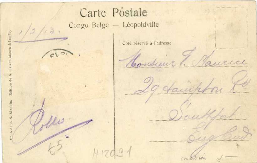 Belgian Congo Crossing Mpioka Stream photocard – BalkanPhila